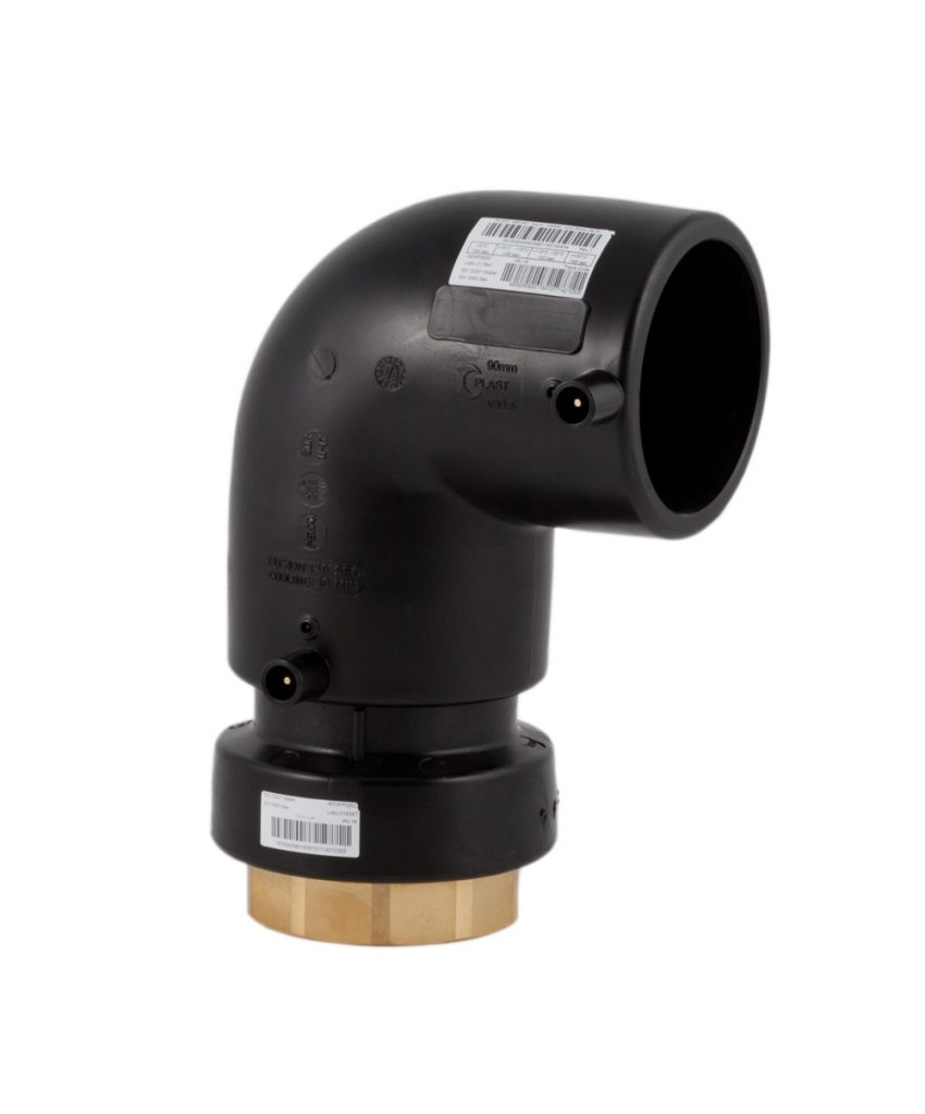 ÜBERGANGS-WINKEL 90° PE/MESSING Innengewinde | Plastitalia